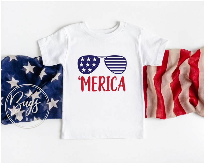 Merica Glasses Baby Bodysuit 4th of July Bodysuit Merica | Etsy