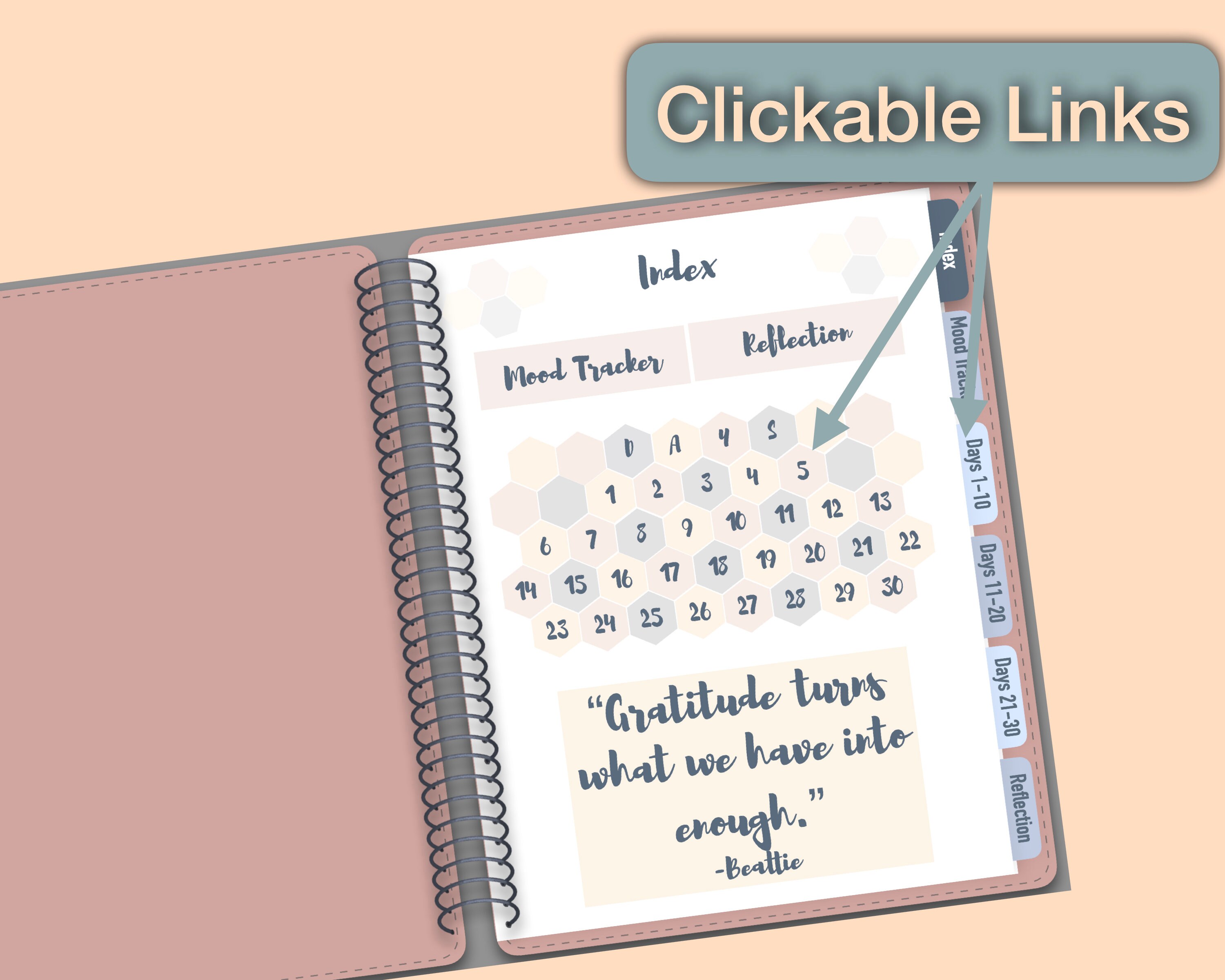 30 Days of Gratitude Digital Notebook - Etsy