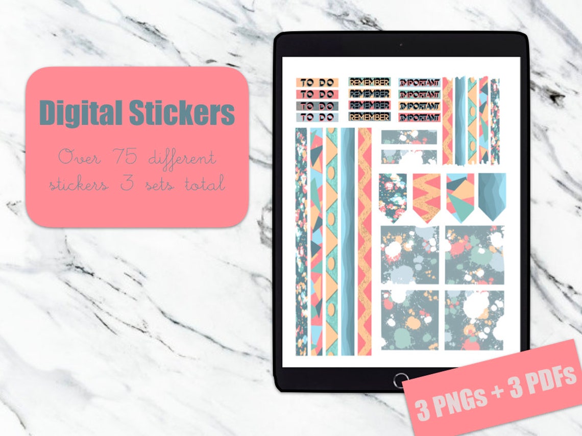 Digital Sticker Set for Digital Planning - Etsy