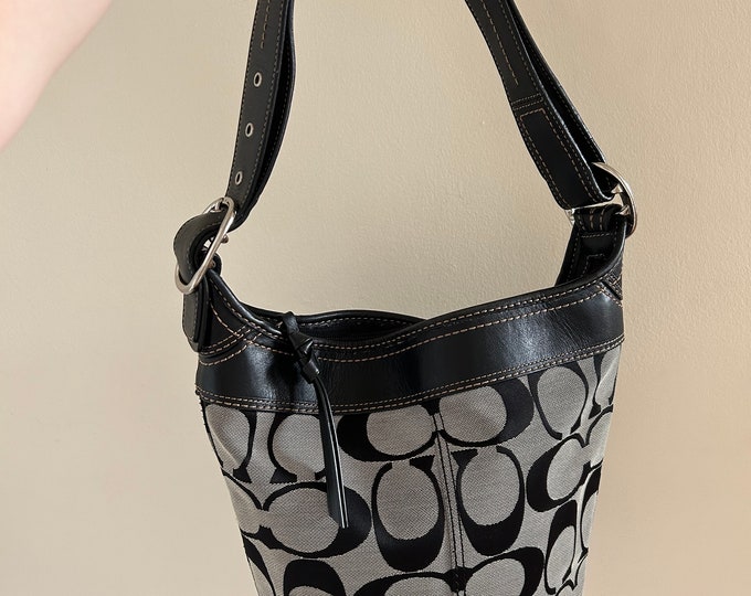 Vintage Coach Monogram Mini Tote Bag - Etsy