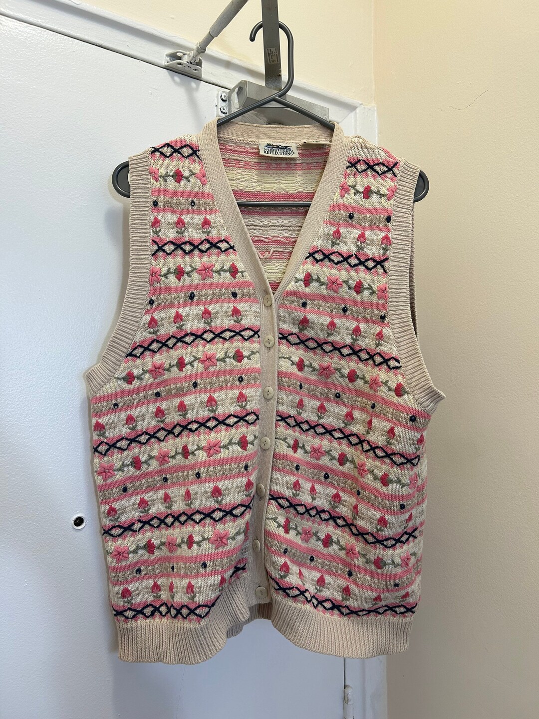 Vintage Knit Vest Northern Reflections - Etsy Canada