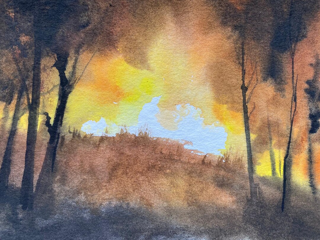 Wildfire | Original Watercolor Painting - Etsy