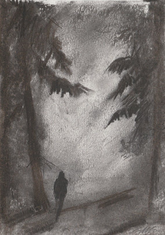 Dark Forest Path Drawing