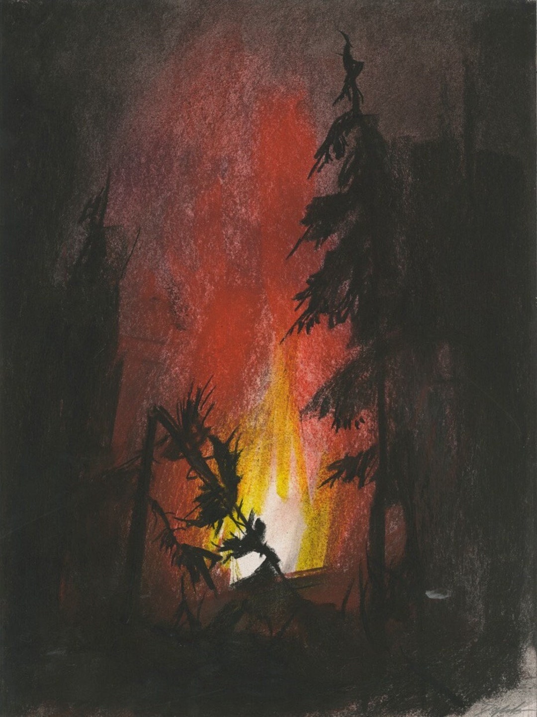 Wildfire II | Original Pastel Drawing - Etsy