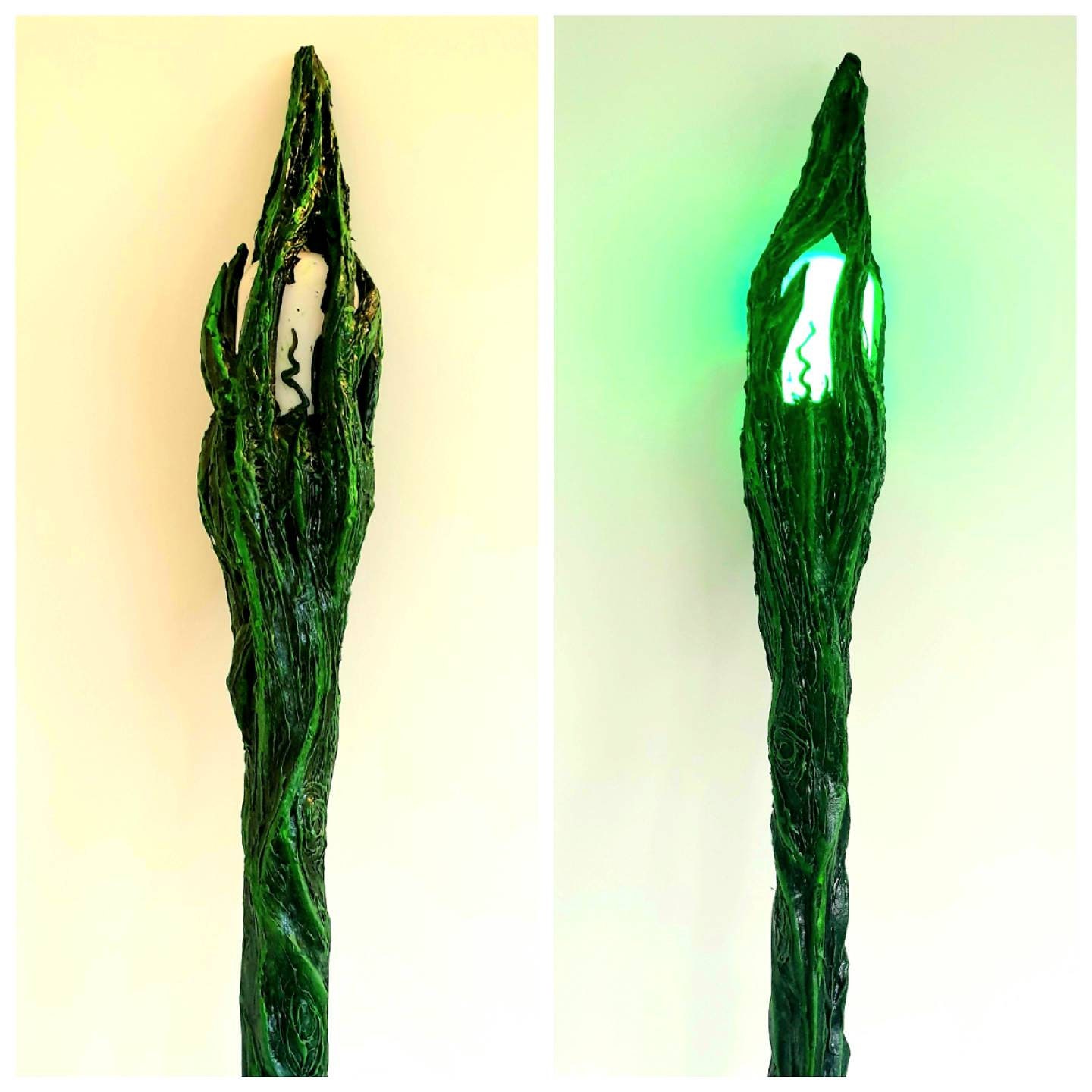 Slim Version: Wizards Staff With Flaming LED Light - Etsy Canada