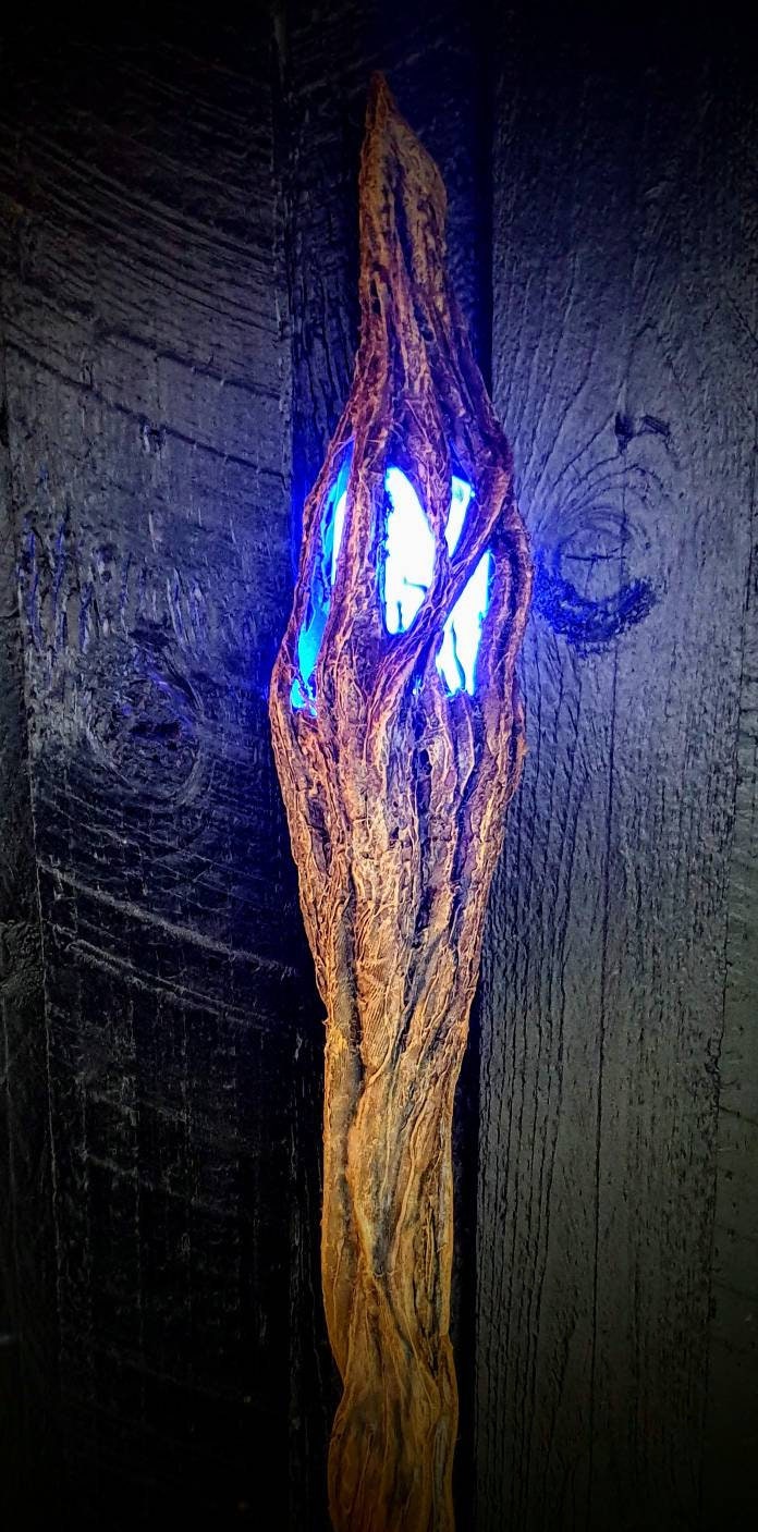 Slim Version: Wizards Staff With Flaming LED Light | Etsy Canada