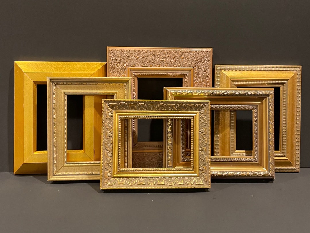 Mix and Match 5 X 7 Gallery Wall Wood Picture Frames Made From Vintage ...