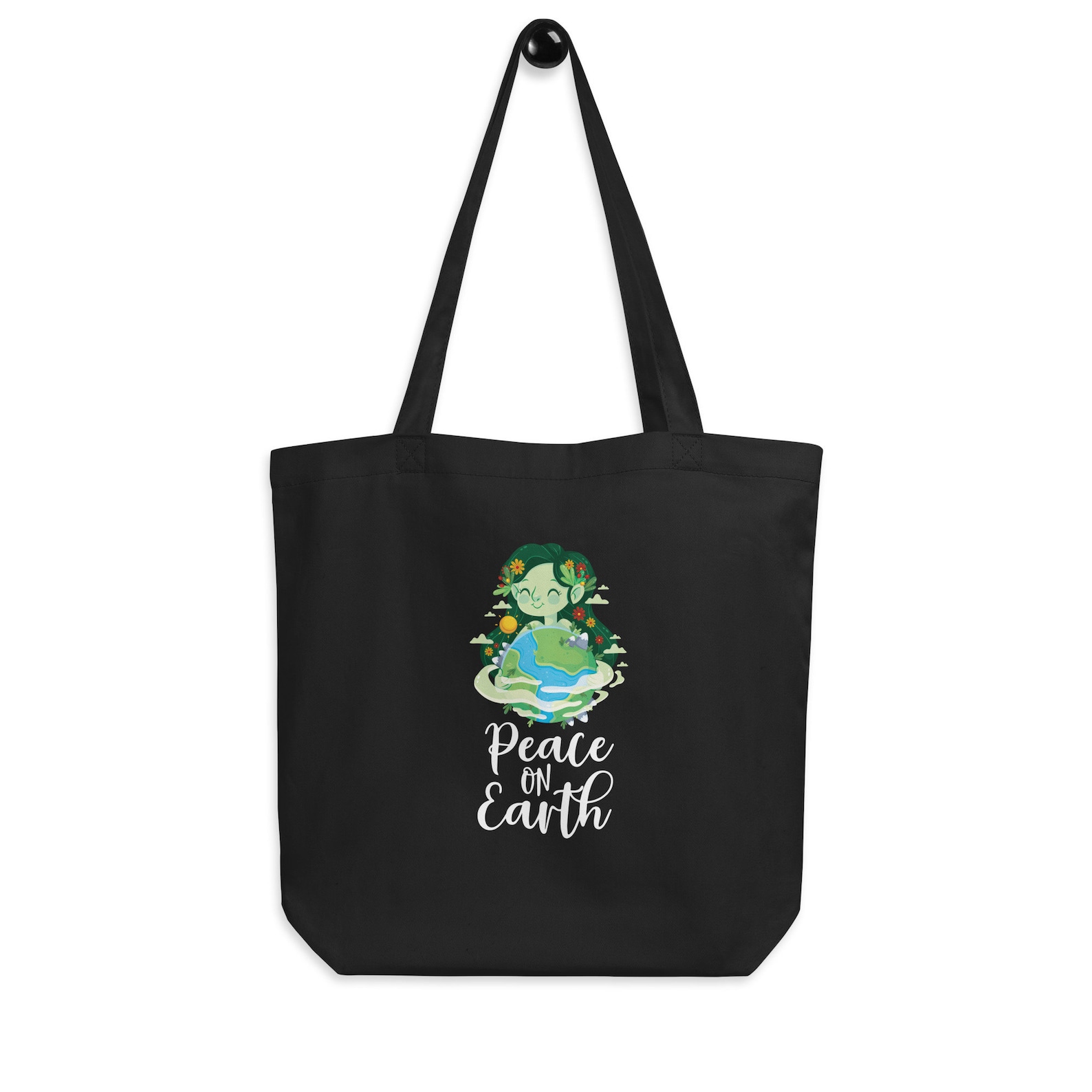EARTH TOTE BAG Peace on Earth Save the Earth Tote Environmental Tote ...