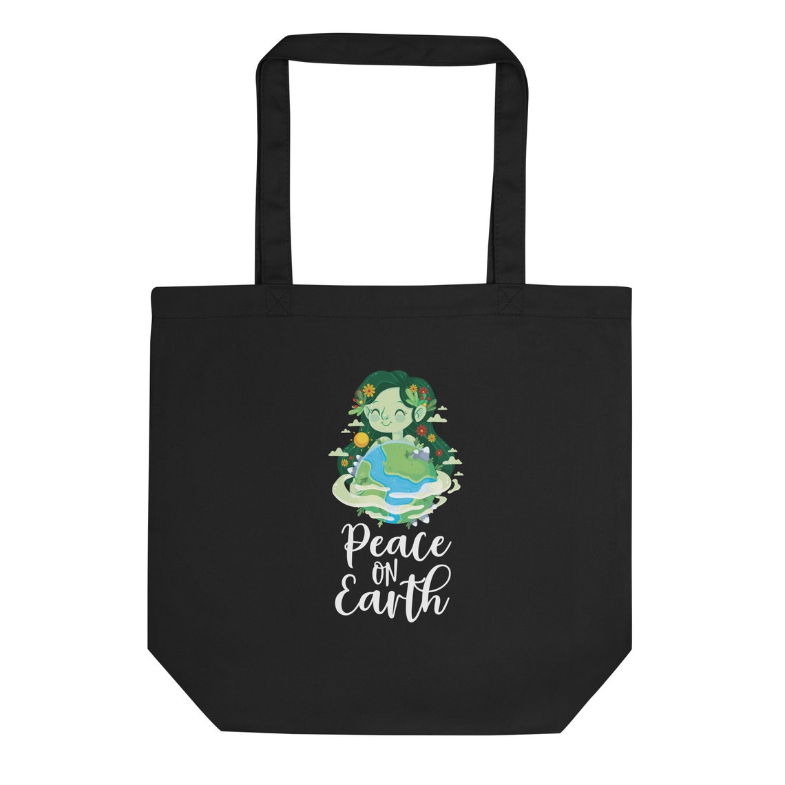 EARTH TOTE BAG Peace on Earth Save the Earth Tote Environmental Tote ...