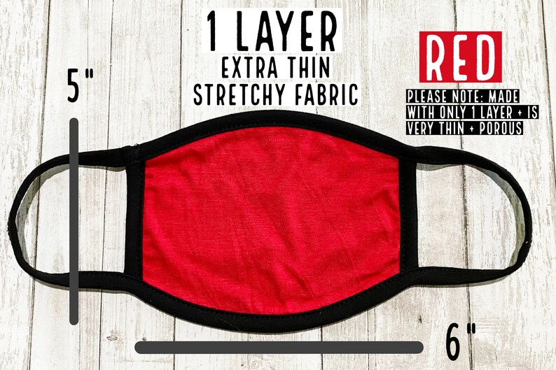 Red Face Mask Cover for Adults Handmade Made in USA | Etsy