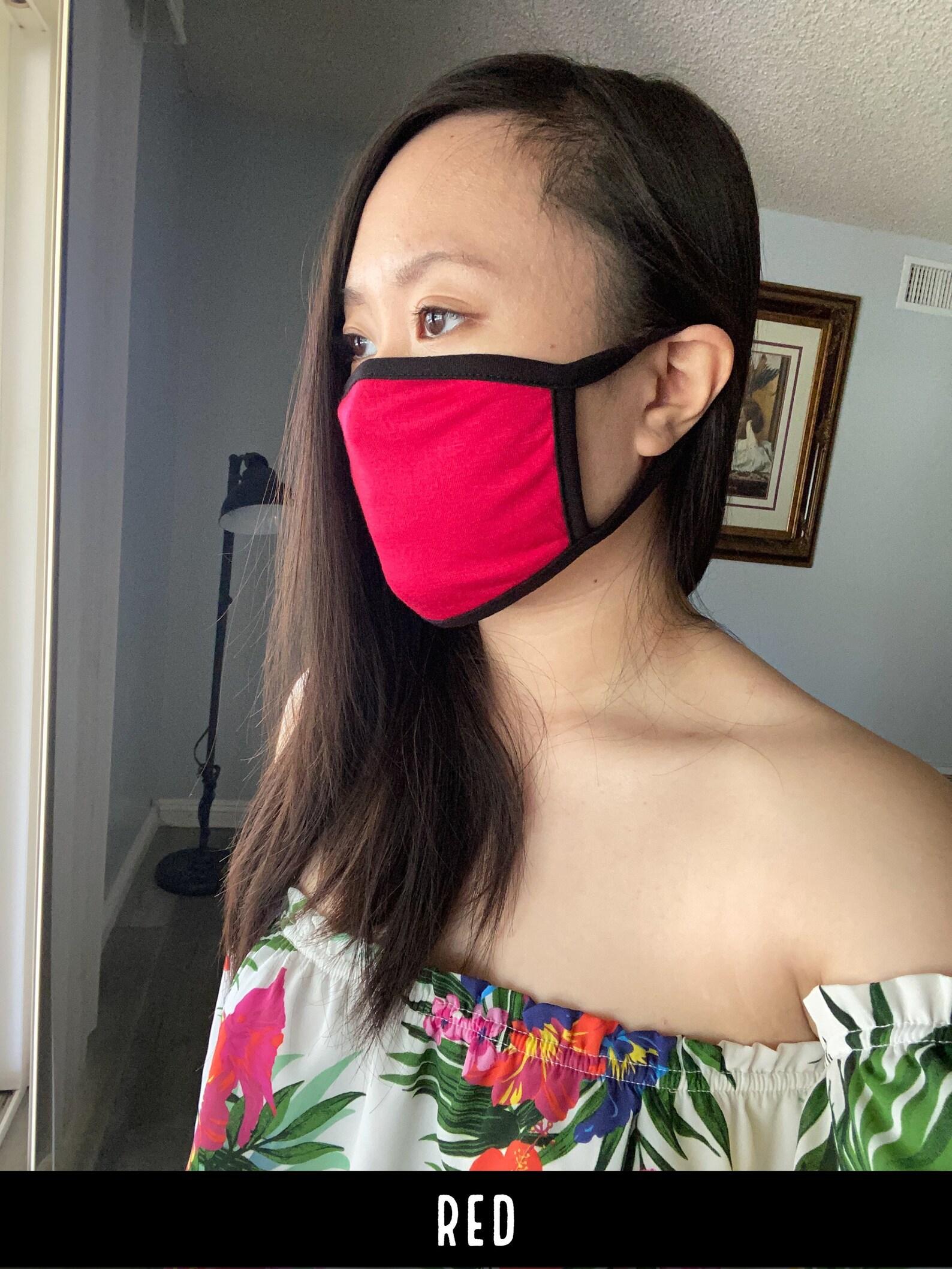 Red Face Mask Cover for Adults Handmade Made in USA | Etsy