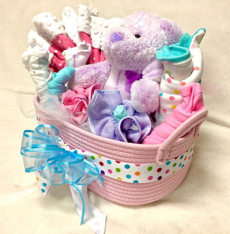 Baby Bunny Basket : Baby Shower Baby Gift Basket Baby Girl - Etsy