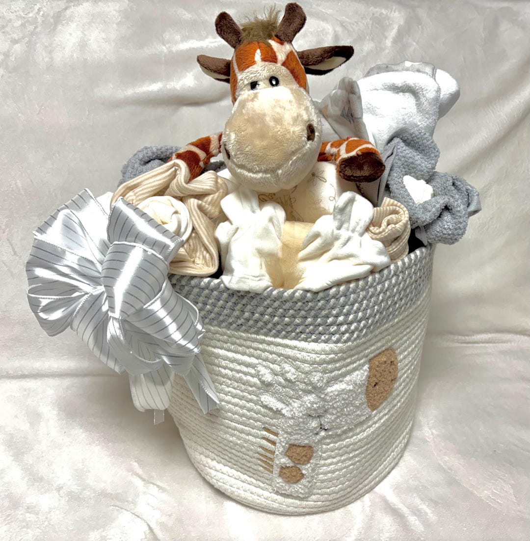 Giraffe Baby Gift Basket - Etsy