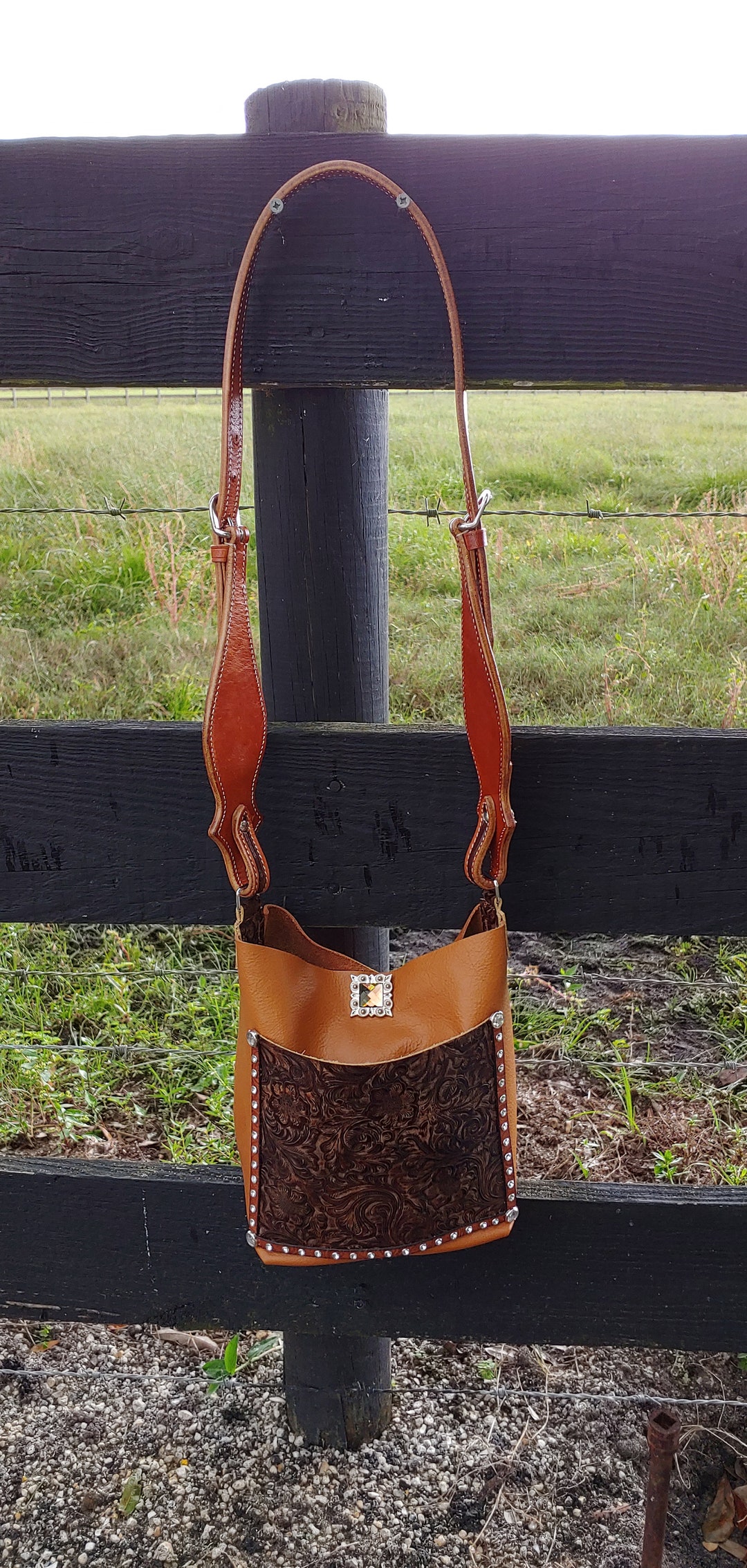 16 Camel Colored Leather Shoulder Bag - Etsy