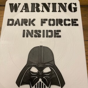 Star Wars Gift Dark Force Inside Door or Cubicle Sign - Etsy