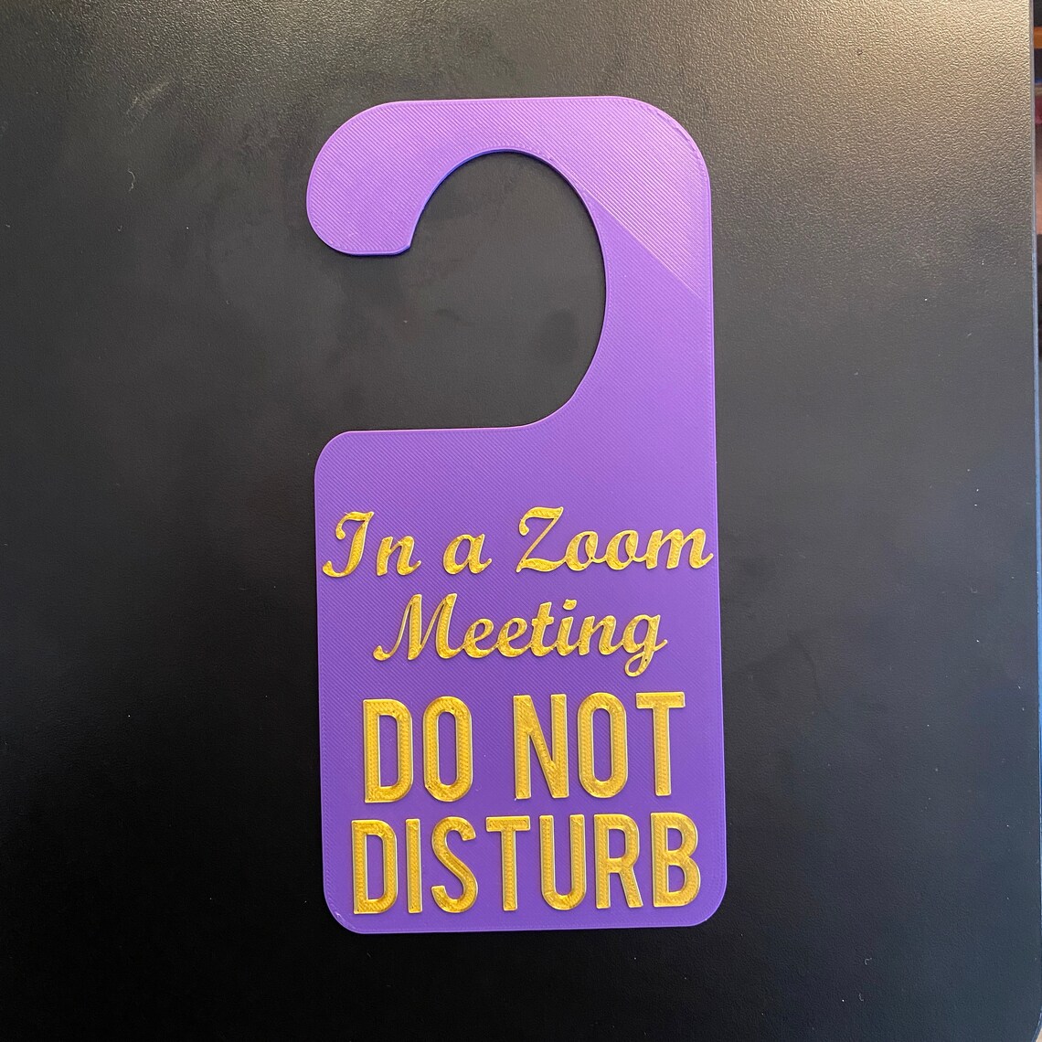 Door Hanger in a Zoom Meeting Do Not Disturb. Universal - Etsy