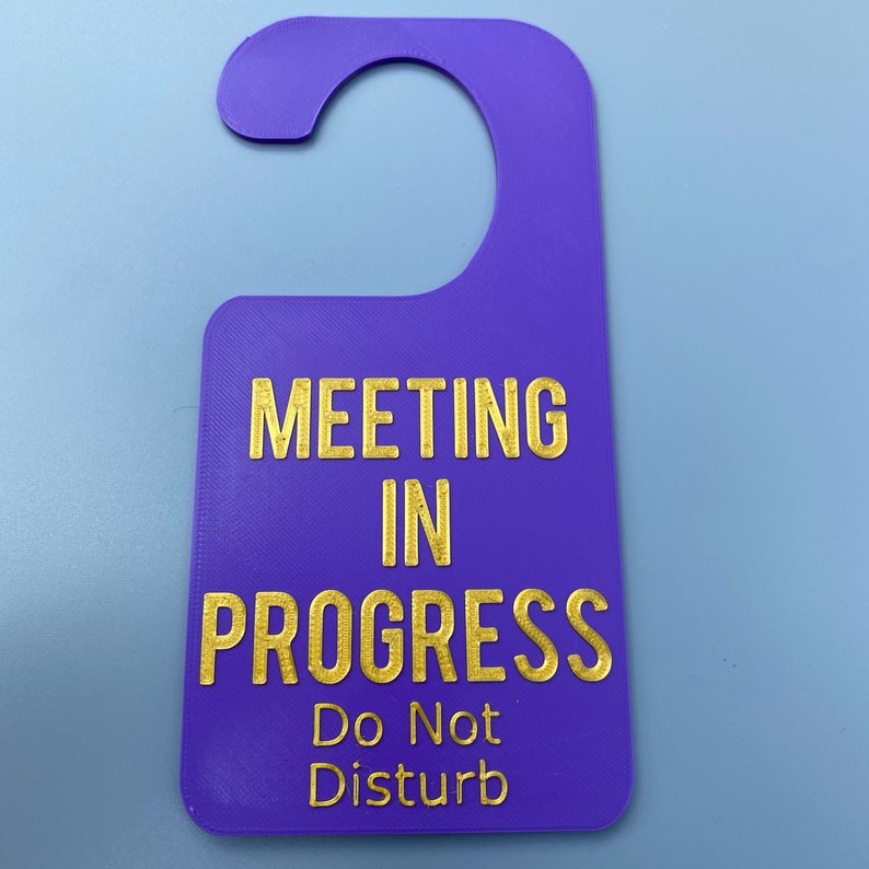 Door Hanger Meeting in Progress Do Not Disturb. Universal - Etsy