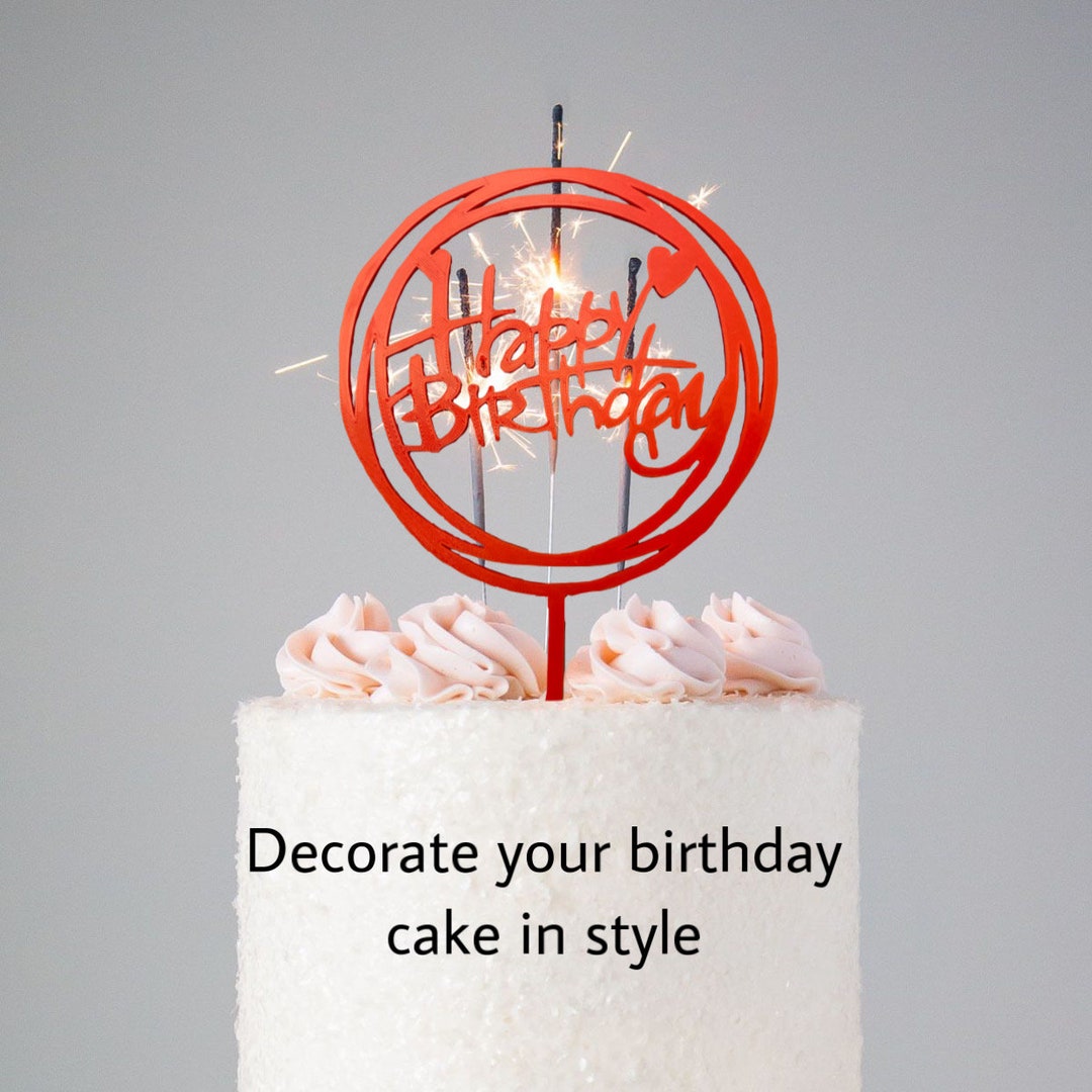 Happy Birthday Cake Topper - Etsy