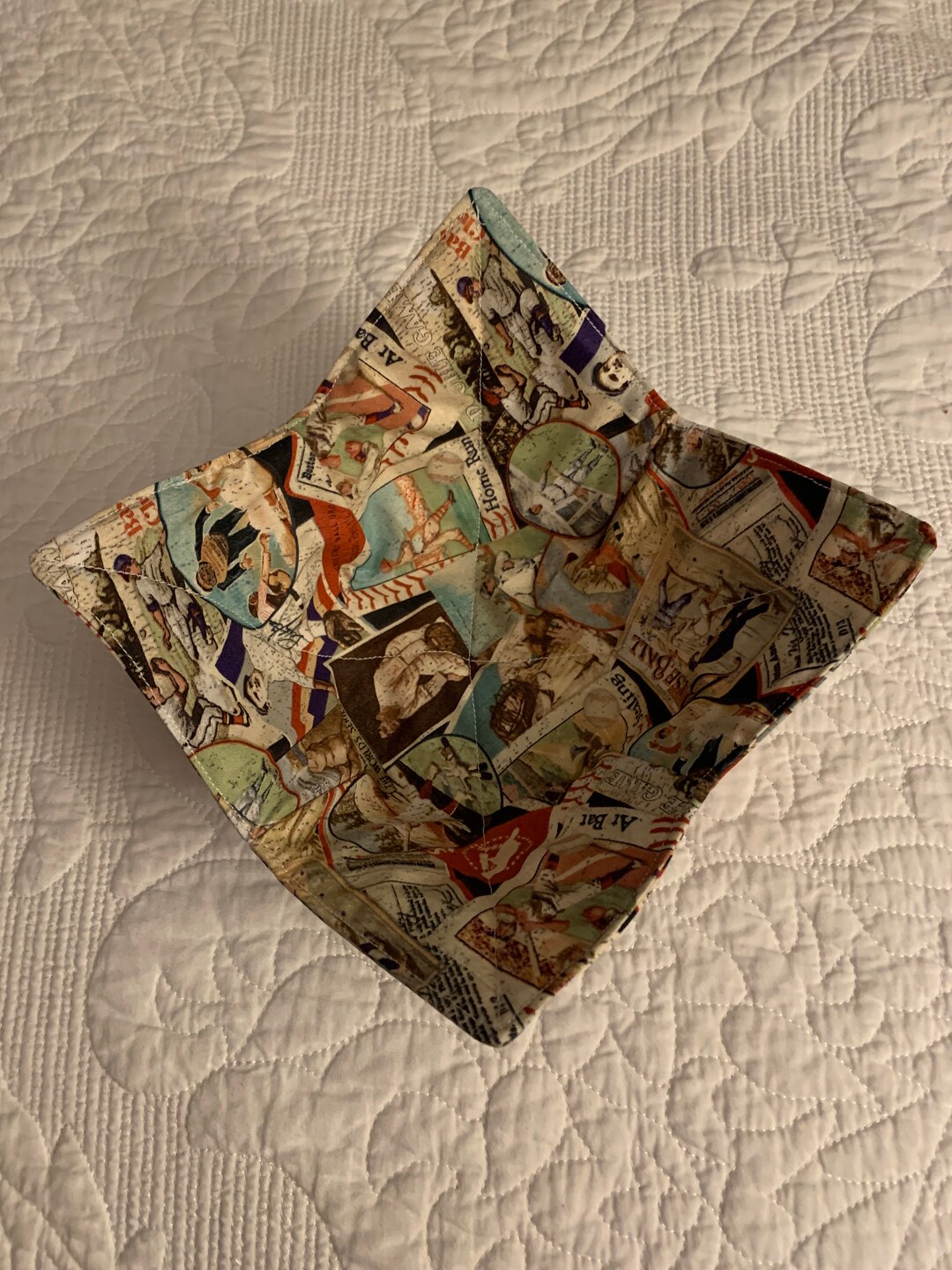 Microwavable Retro Baseball Themed Bowl Cozy - Etsy