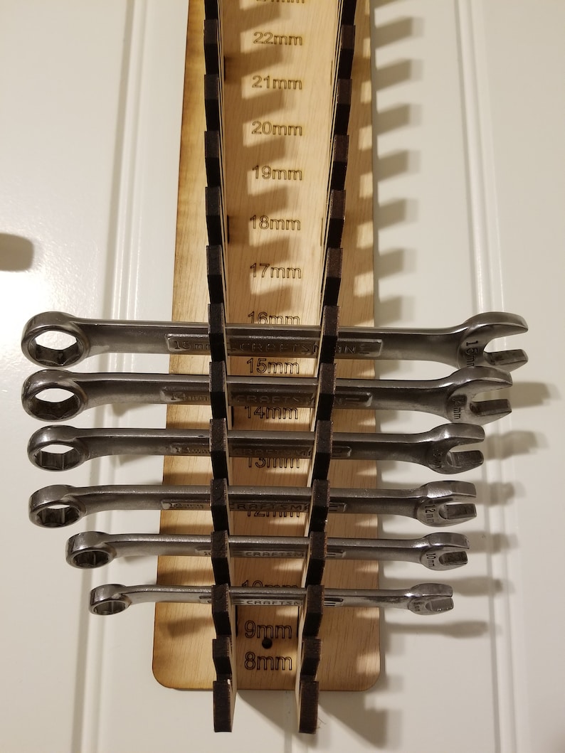 Tool Organizer - Hanging Wrench Rack - (7/32- 1-3/16) Standard & Metric ...