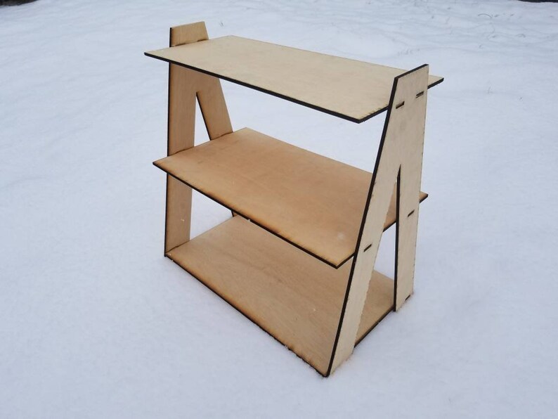 Standard 3-tiered Shelf Stand Display SVG PDF CDR Files - Etsy