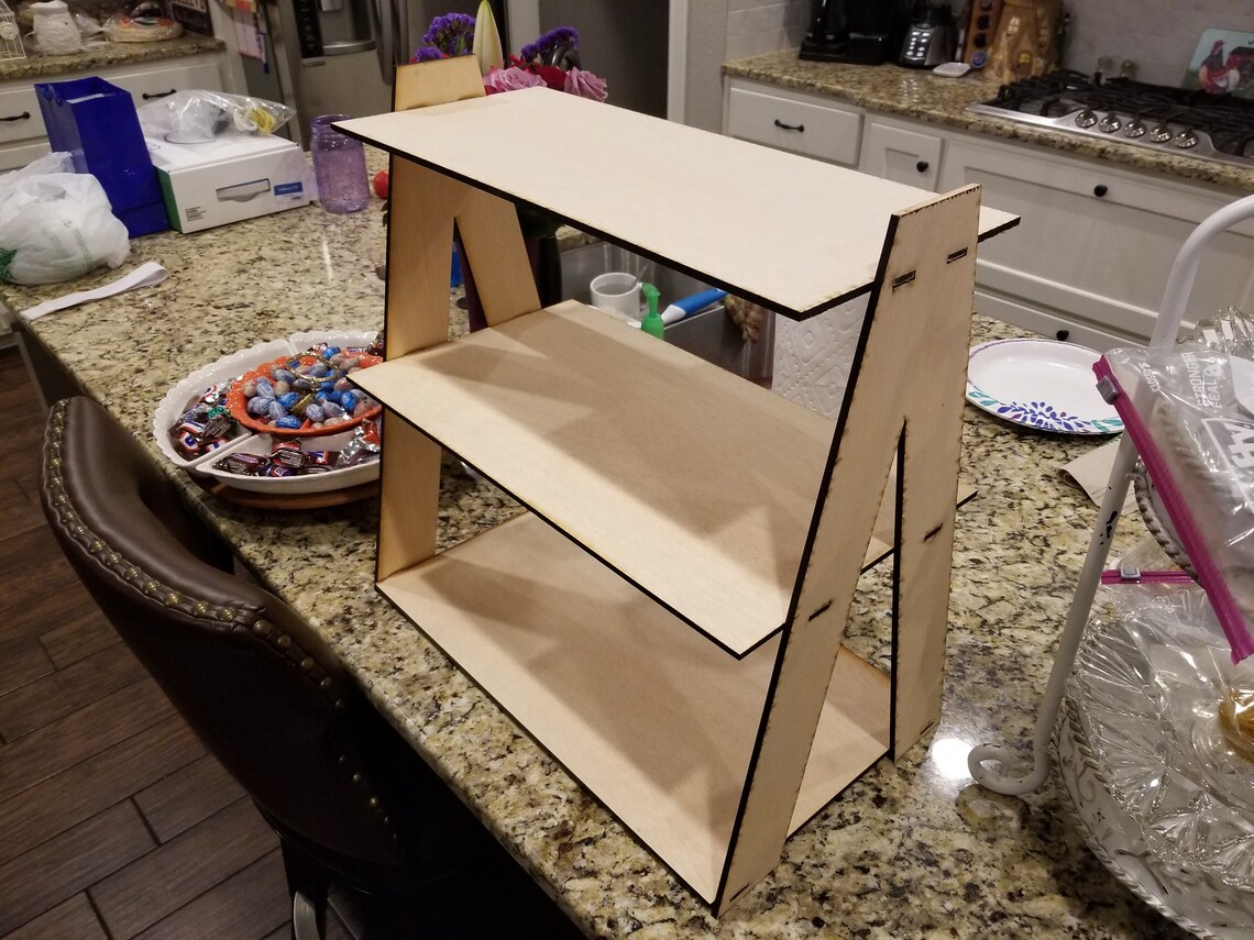 Standard 3-tiered Shelf Stand Display SVG PDF CDR Files | Etsy