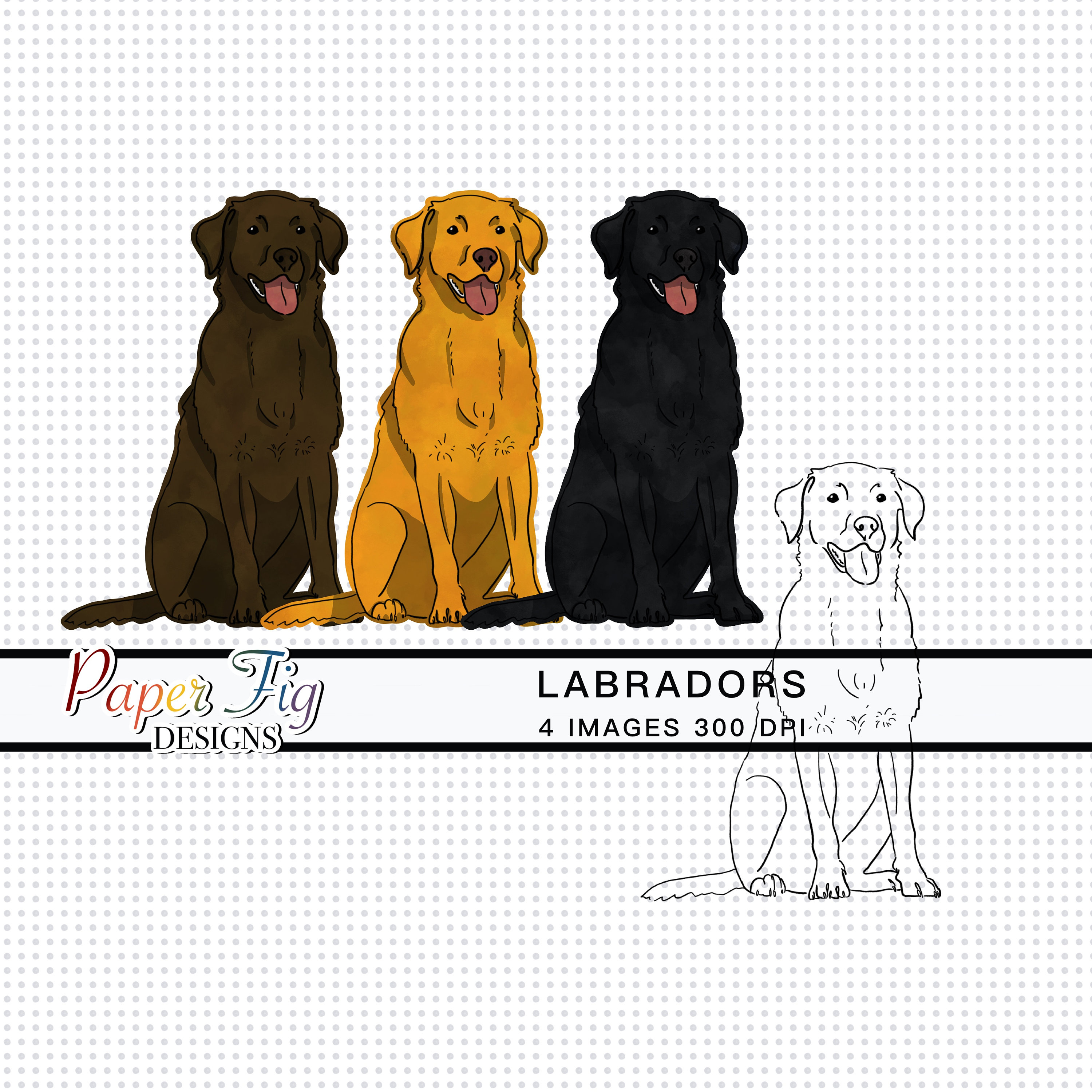 Lovable Labs - 4 Clipart Images - Etsy
