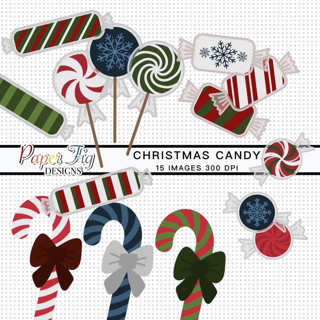 Christmas Candy Clip Art - 15 Images 300 Dpi - Etsy