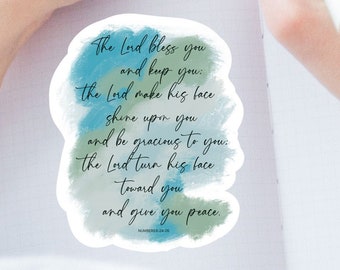 Christian Blessing Sticker the Lord Bless You and Keep You - Etsy