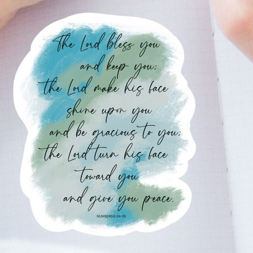 The Blessing Sticker Bible Journaling Water Bottle Sticker - Etsy