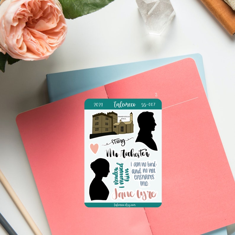 Jane Eyre Planner Sticker Sheet Charlotte Bronte Jane Eyre | Etsy