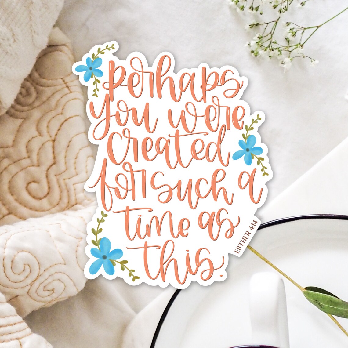 Esther 4 14 Sticker Bible Stickers Bible Verse Stickers - Etsy