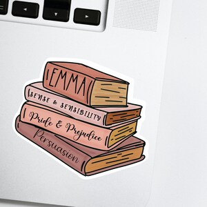 Jane Austen Sticker, Jane Austen, Jane Austen Gifts, Vintage Book ...