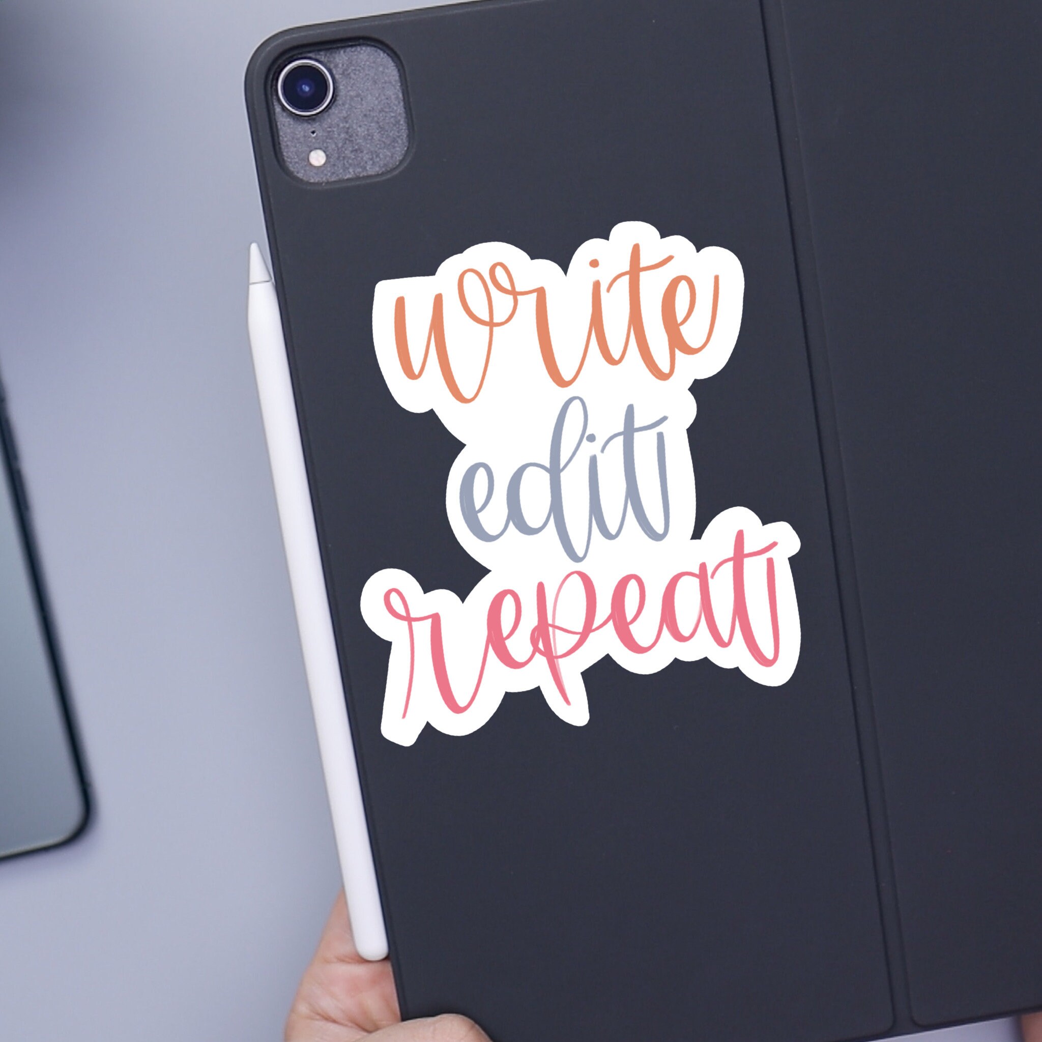 Write Edit Repeat Sticker Writer Stickers Nanowrimo | Etsy