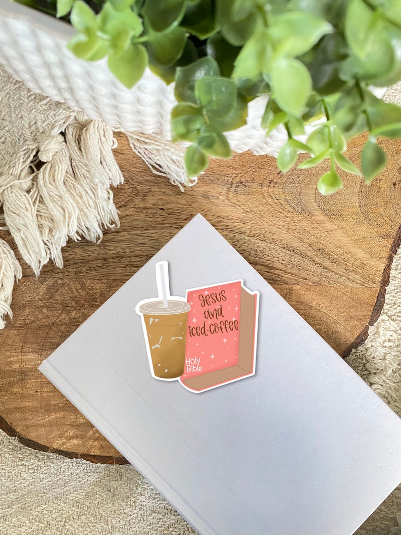 Jesus and Iced Coffee Sticker Bible Stickers Bible - Etsy