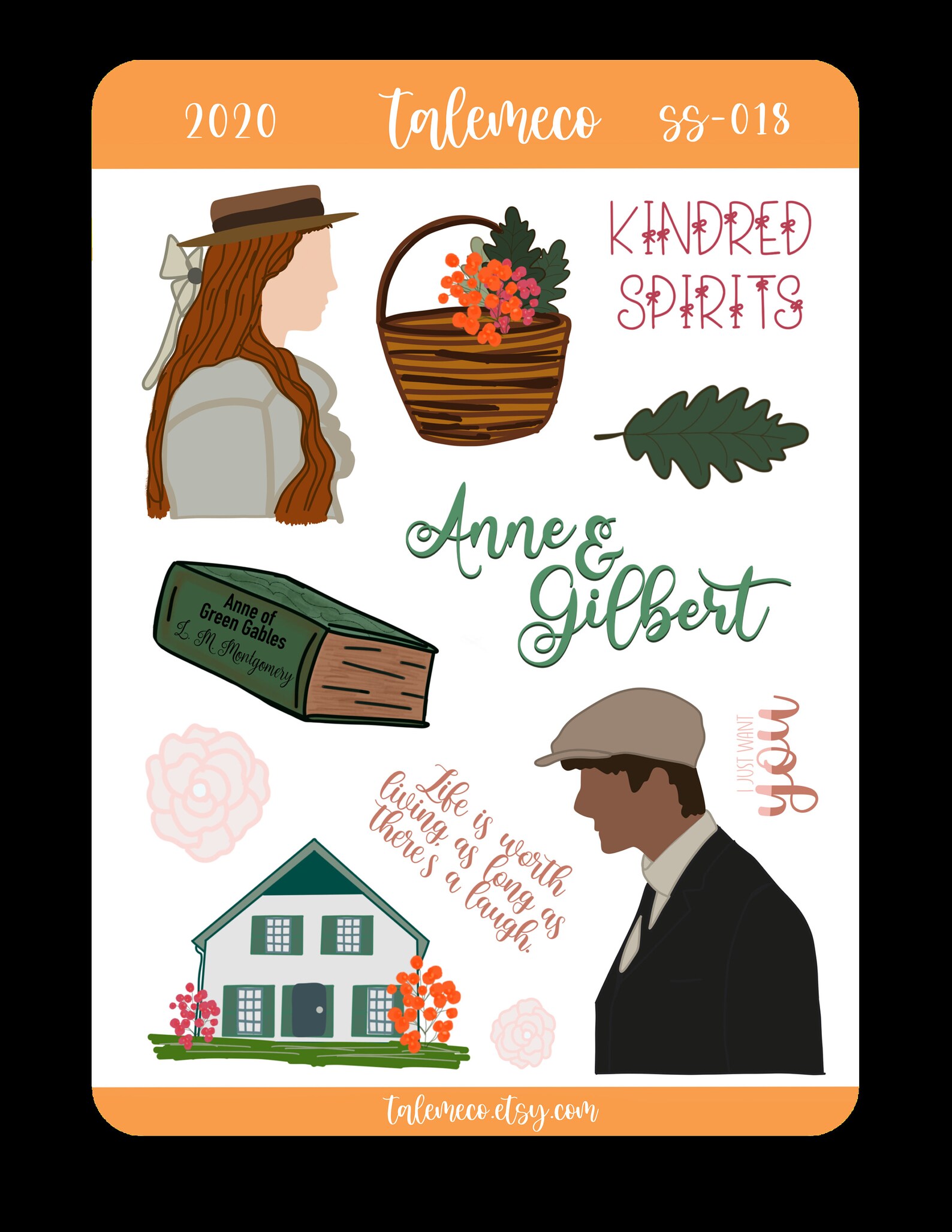 Anne of Green Gables Sticker Anne With an E Anne of Green - Etsy