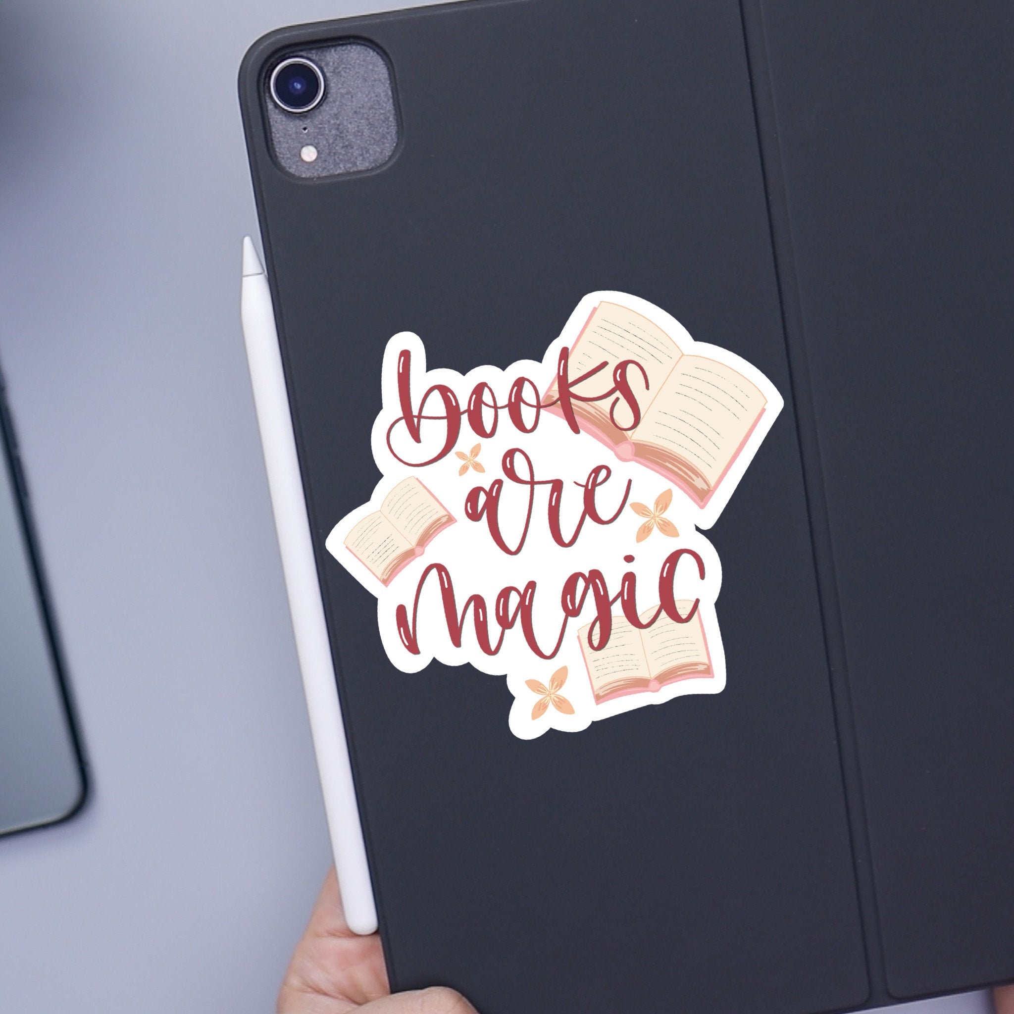Books Are Magic Sticker Bookstagrammer Sticker Bibliophile | Etsy