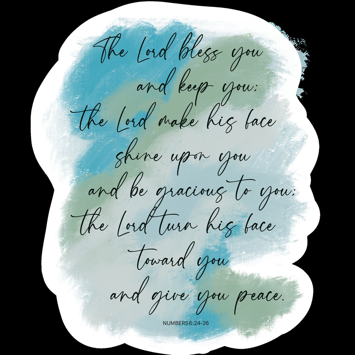 The Blessing Sticker Christian Stickers Water Bottle - Etsy