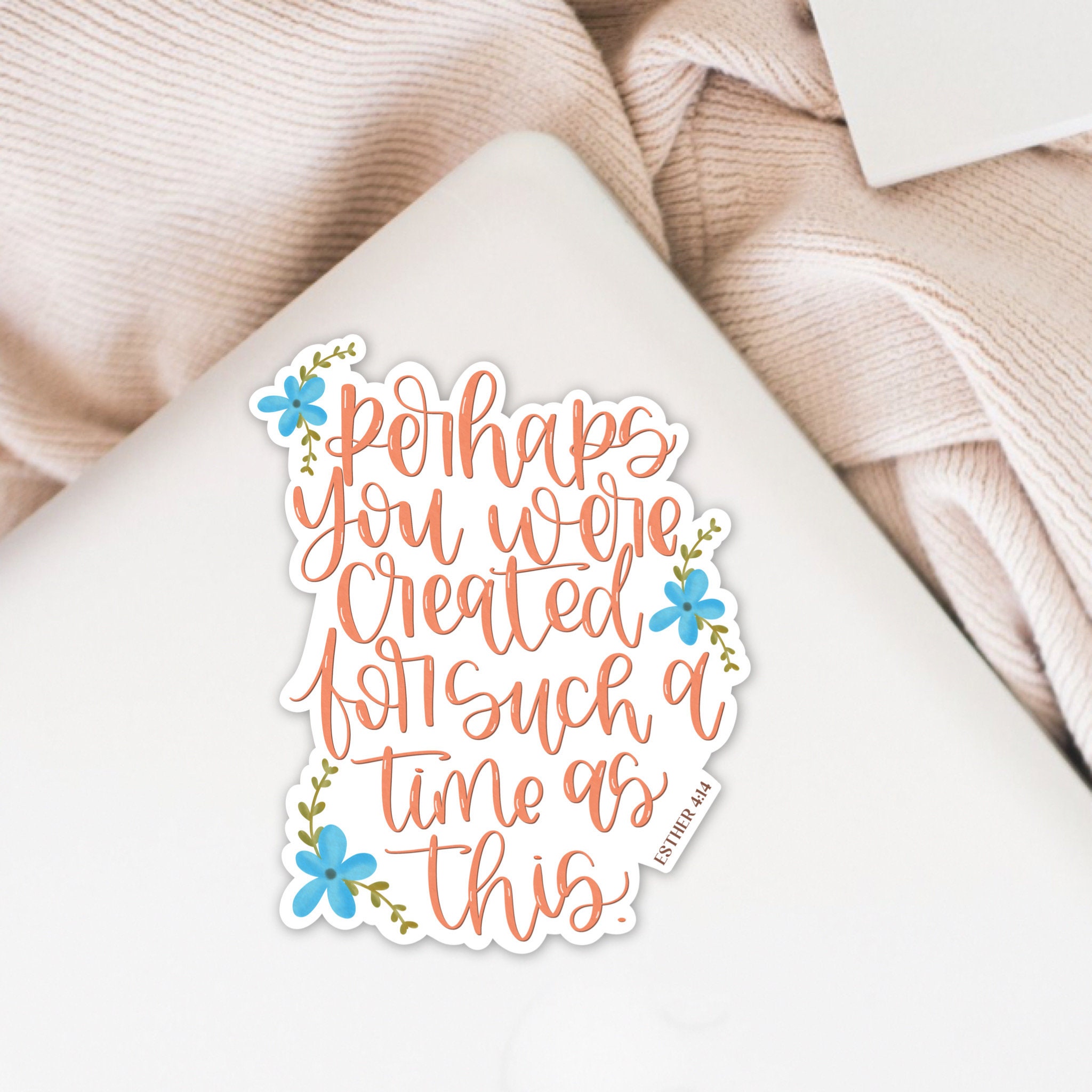 Esther 4 14 Sticker Bible Stickers Bible Verse Stickers | Etsy