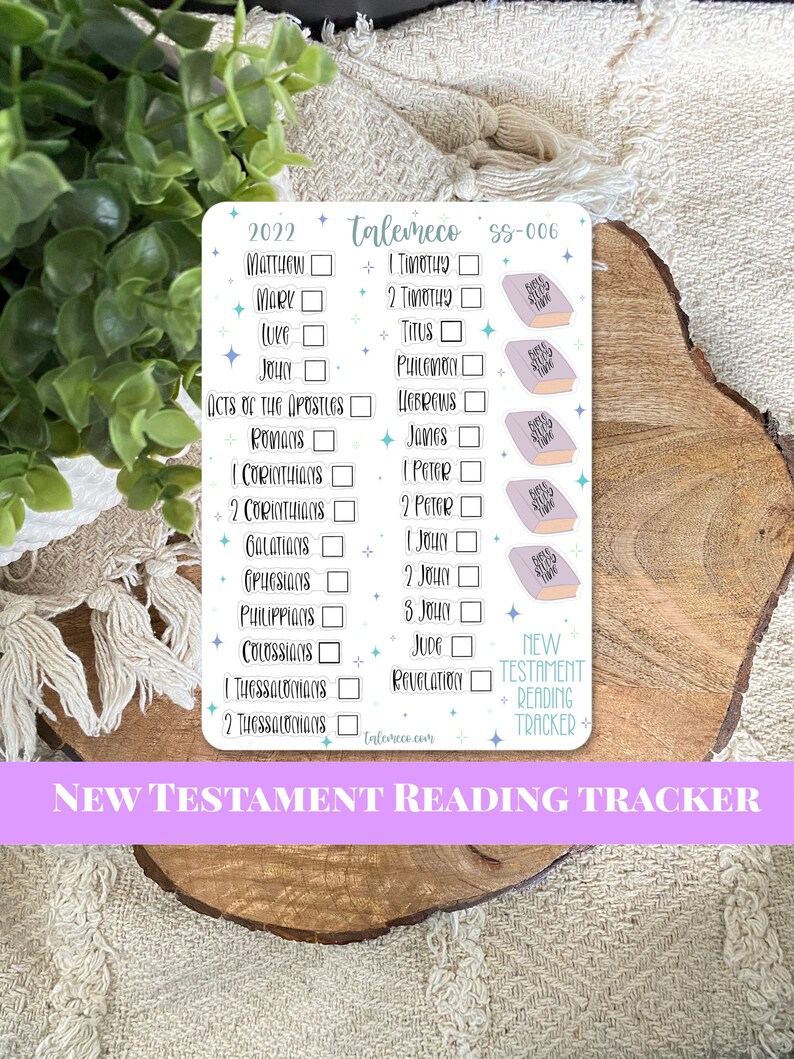 Bible Tracker Planner Stickers New Testament Bible Reading - Etsy