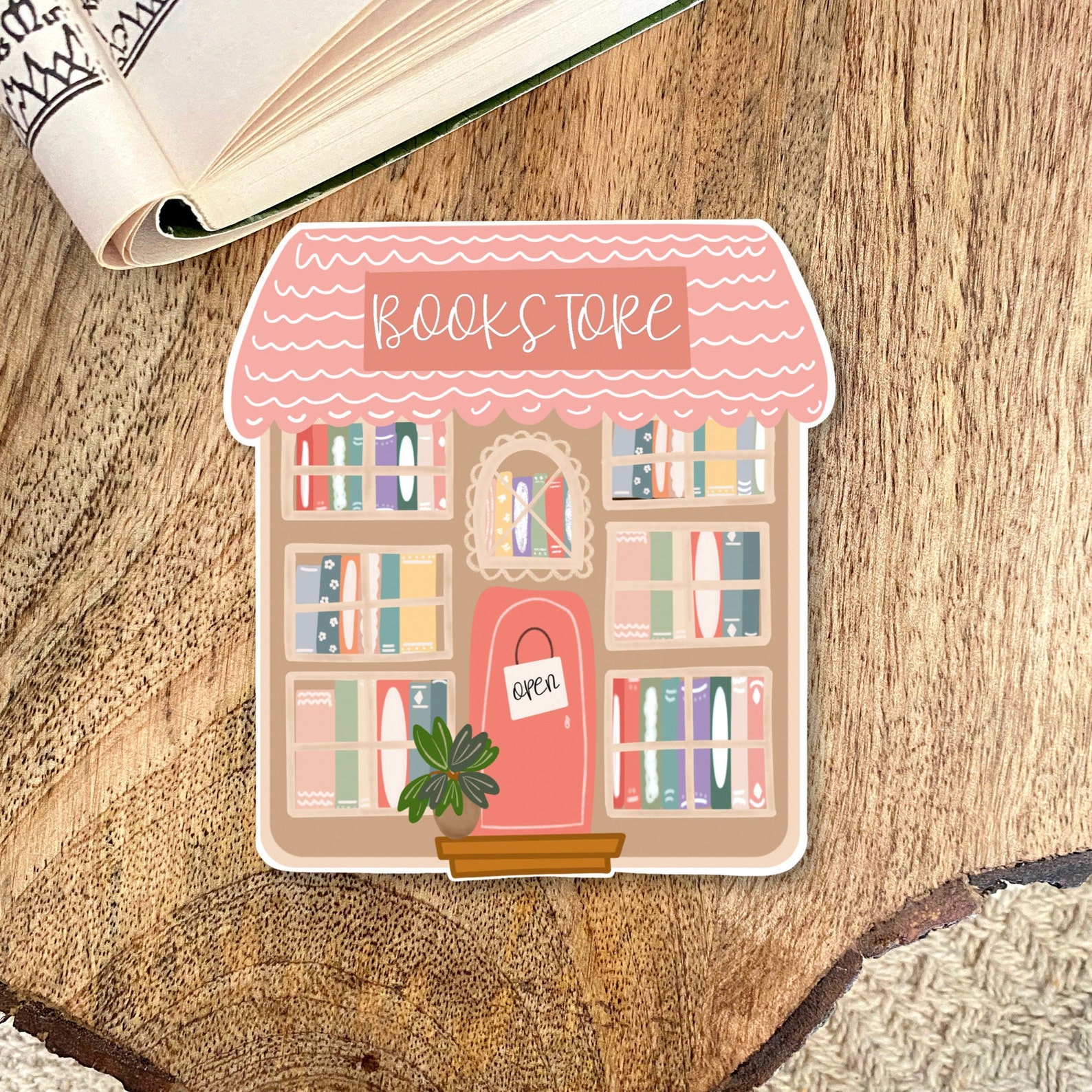 Bookshop Sticker Bookshelf Sticker Bookstore Sticker - Etsy