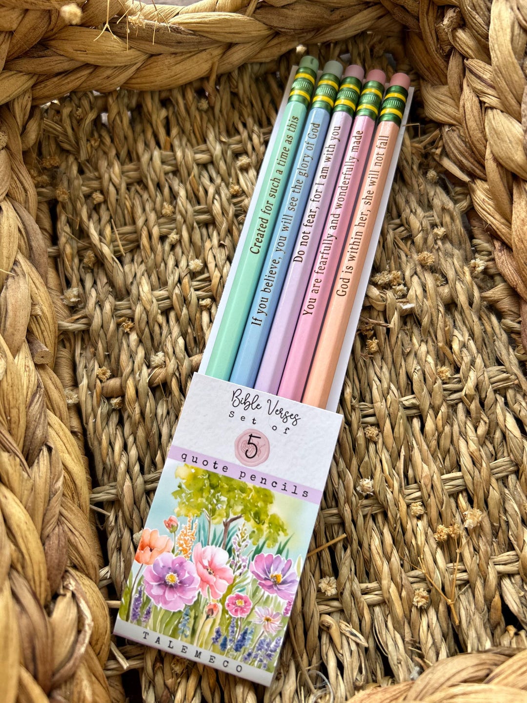 Bible Verse Quote Pencils, Bible Journaling Accessories, Easter Gift ...