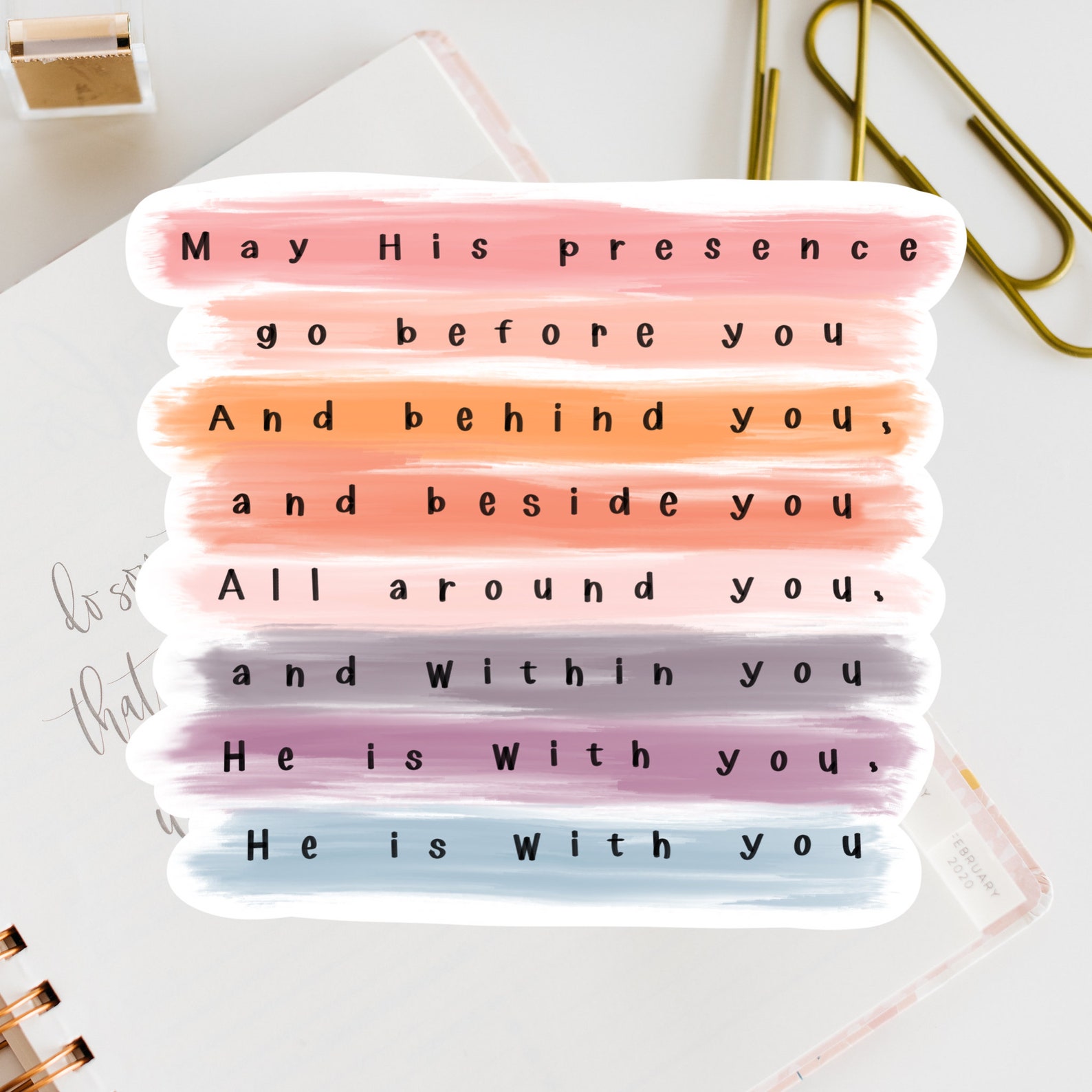 The Blessing Sticker Bible Journaling Water Bottle Sticker - Etsy