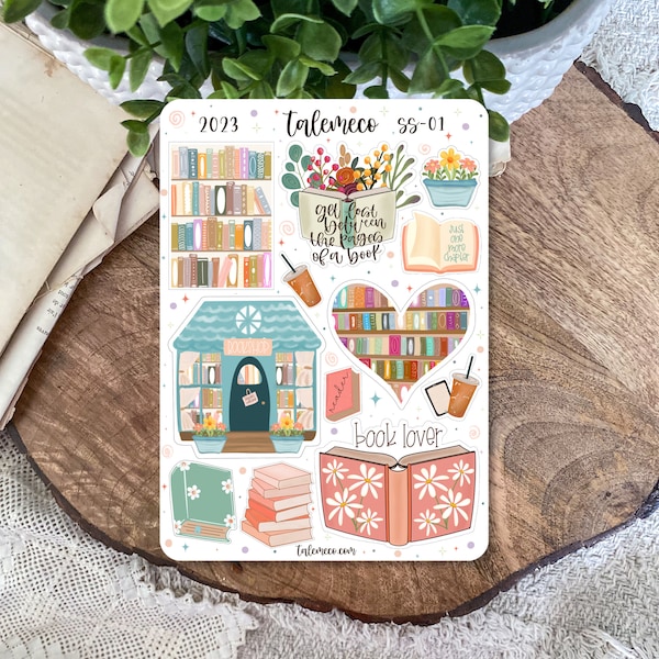 Bookish Stickers - Etsy