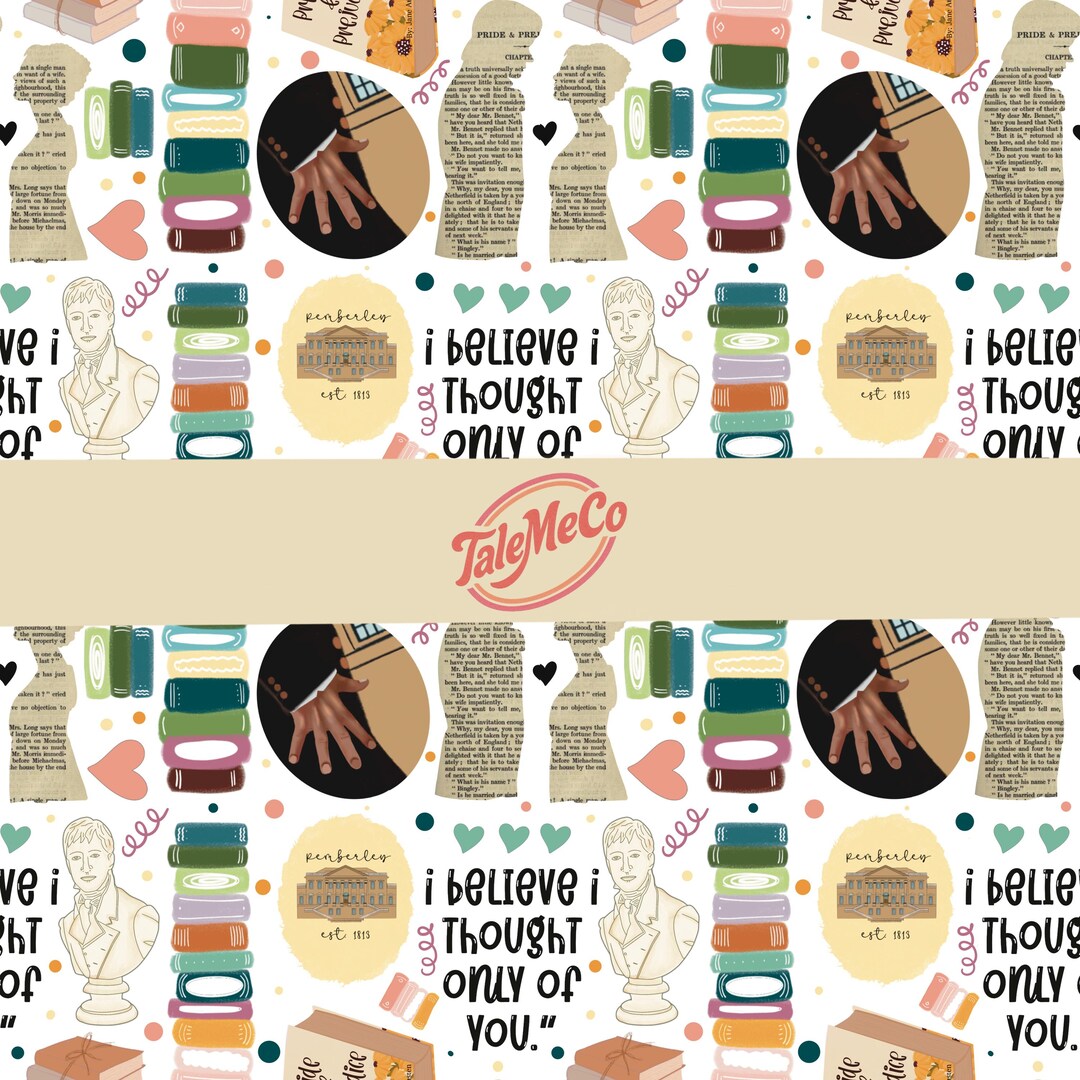 Pride and Prejudice Seamless Pattern for Digital Papers, Fabric Surface ...