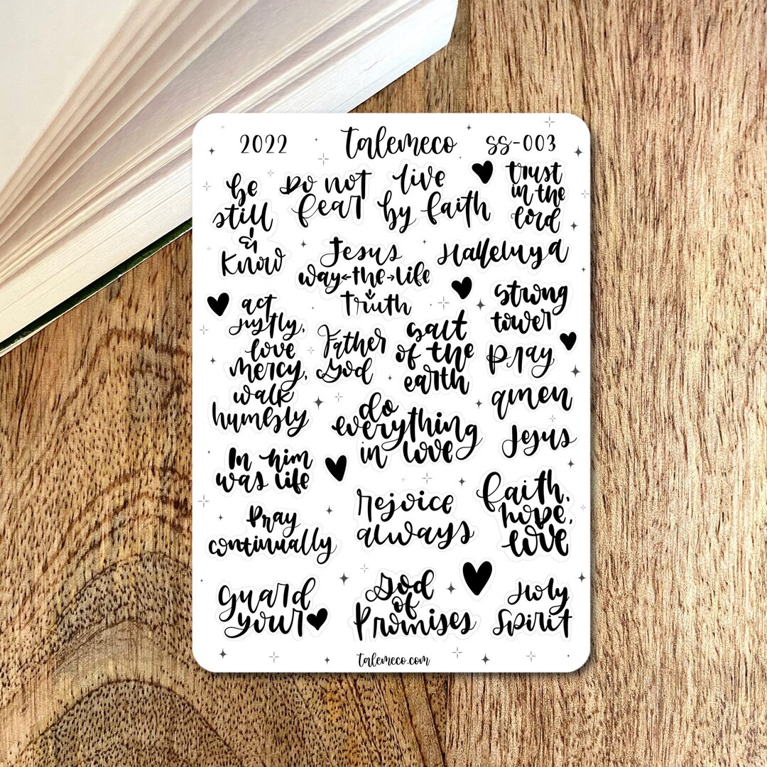 Christian Planner Stickers, Bible Journaling Stickers, Bible Stickers ...