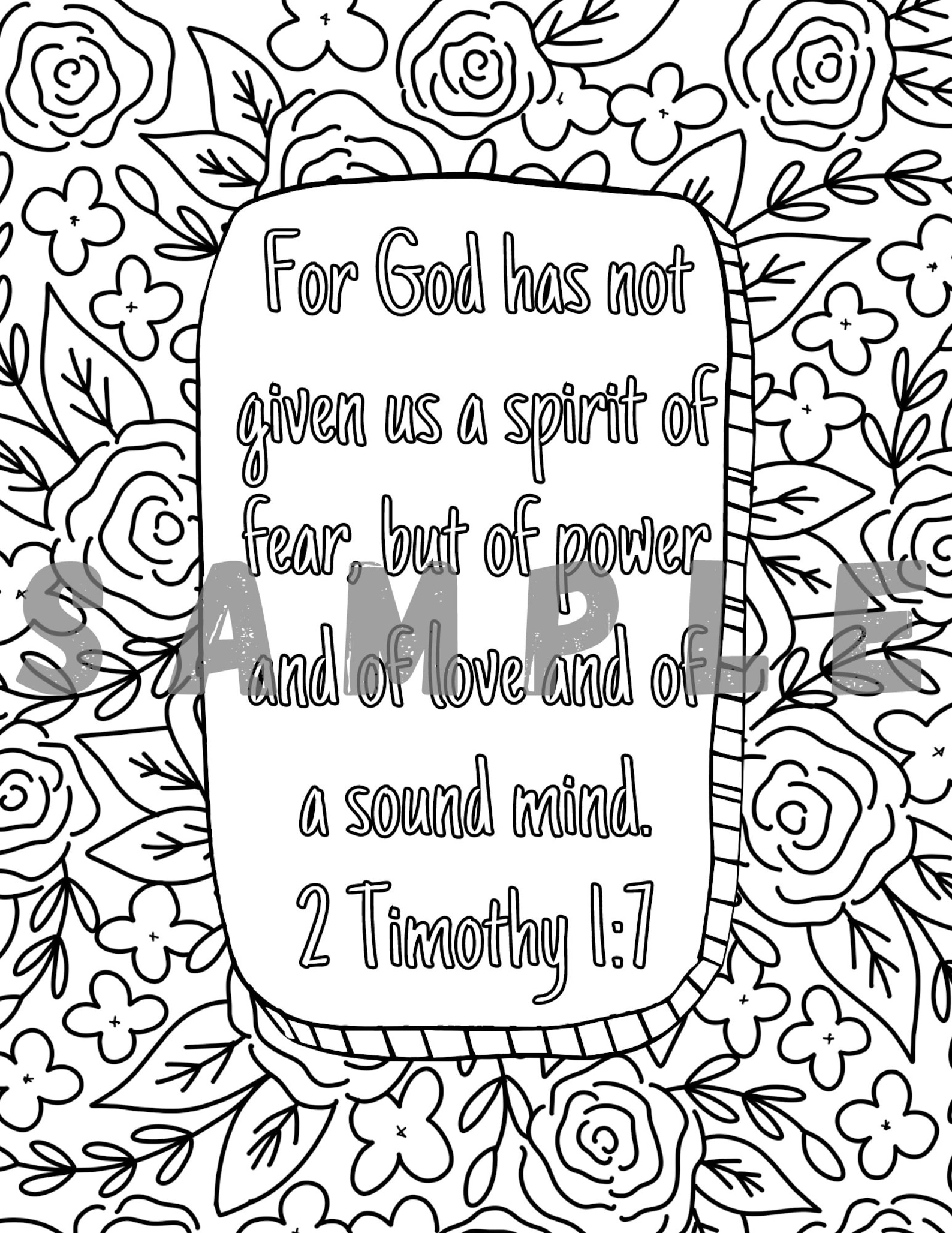Faith Over Fear Coloring Pages | Etsy