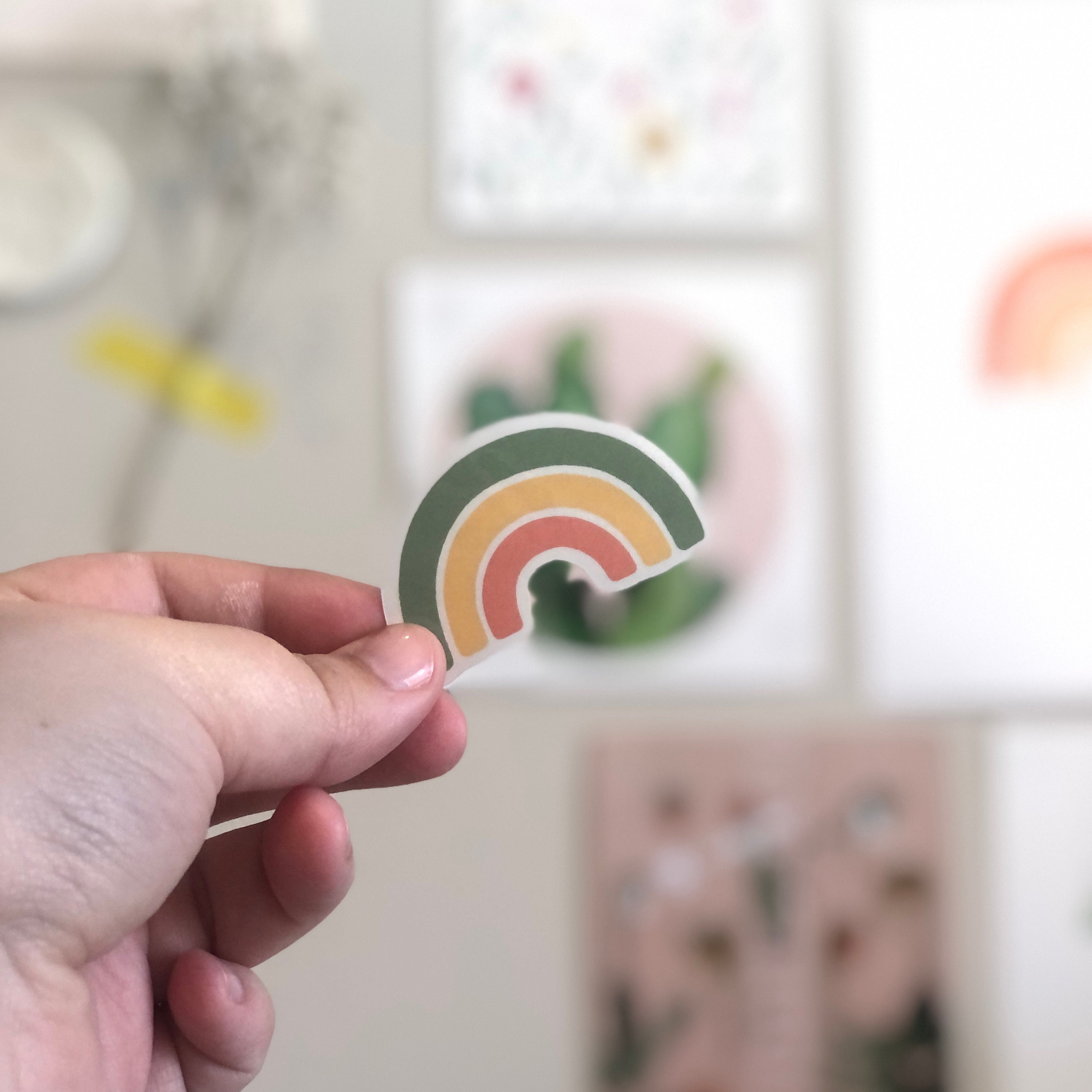 Rainbow Vinyl Sticker 2x1.3 | Etsy