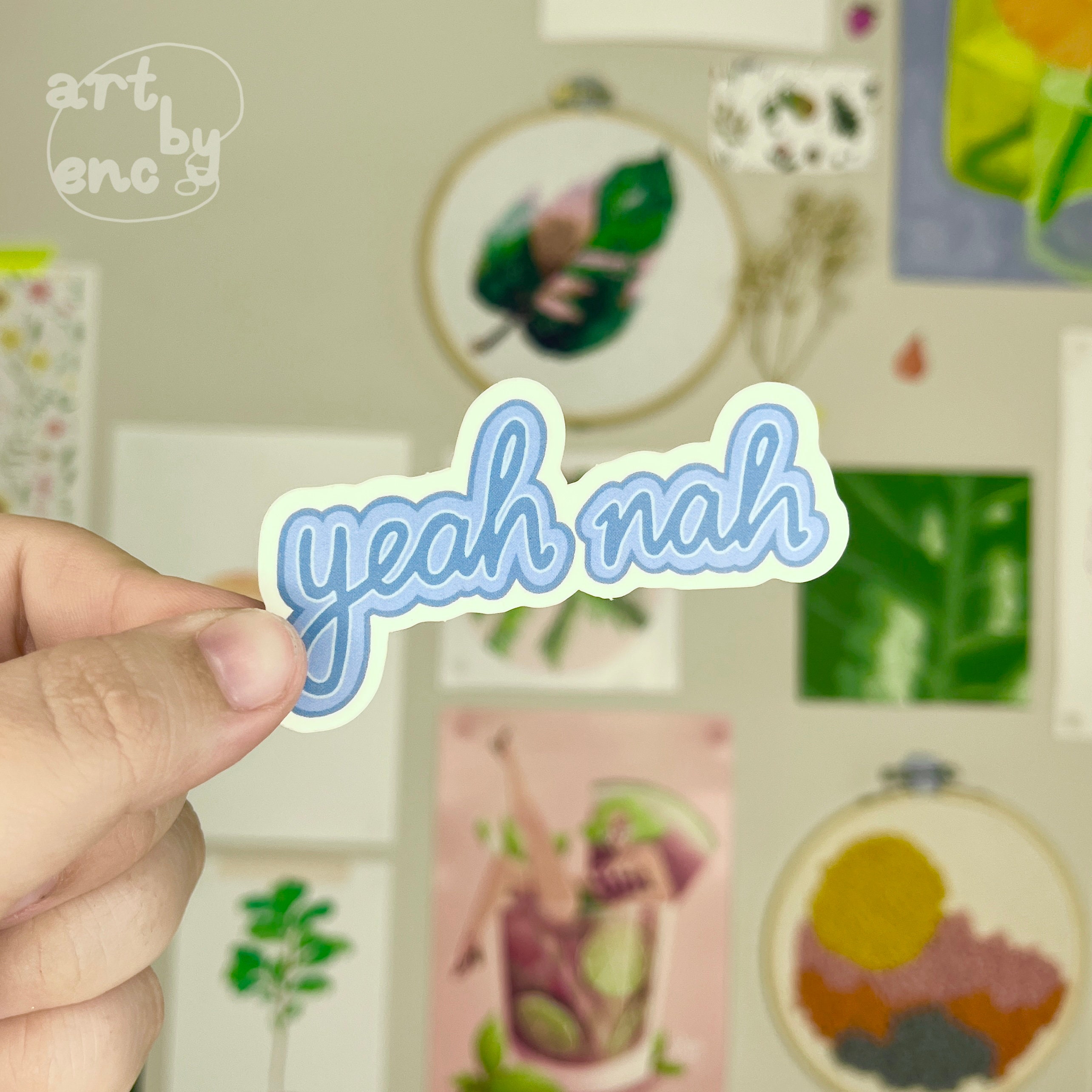 Yeah Nah Quote Vinyl Sticker 3x1.6 - Etsy UK