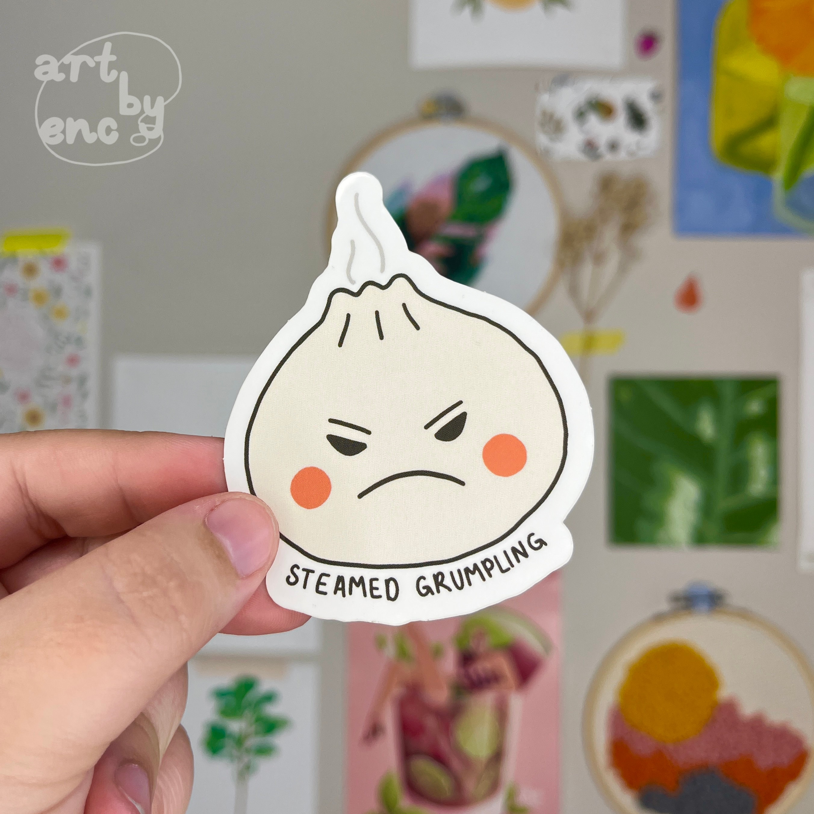 Buy Steamed Grumpling Dumpling Pun Vinyl Sticker 2.4x3 Online in India ...